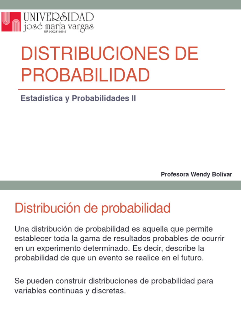 distribuciones de probabilidad | PDF | Distribución de probabilidad ...