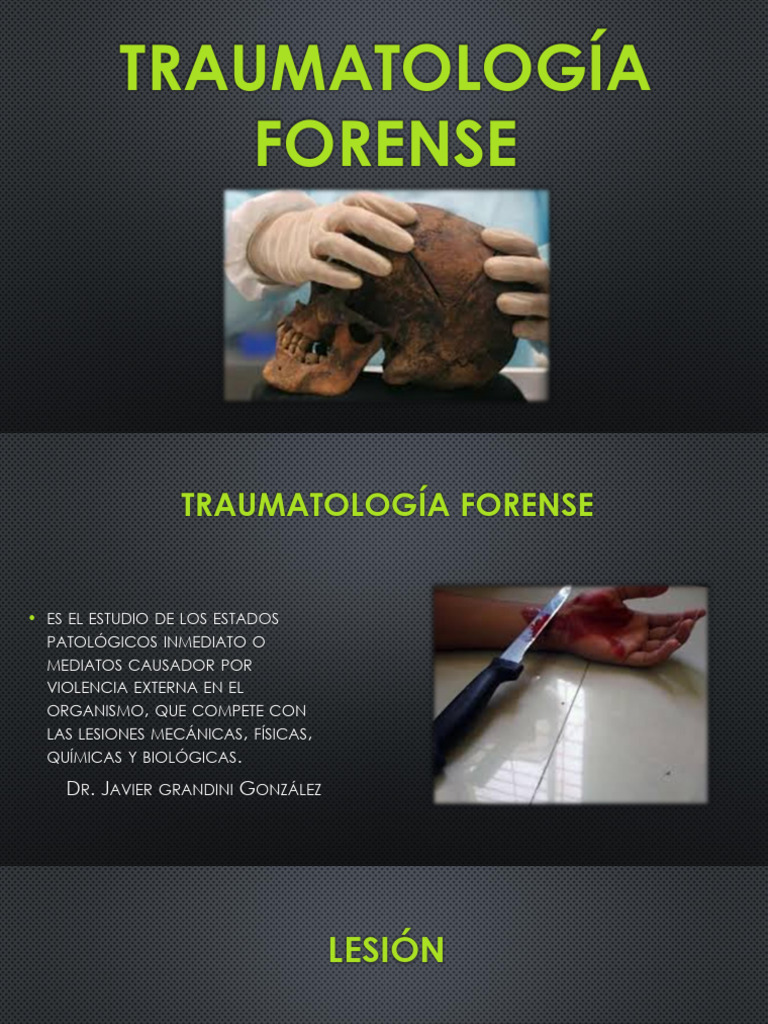 Traumatología Forense | PDF | Daga | Especialidades Medicas
