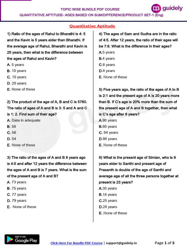 Guidely Age Set 1 PDF | PDF