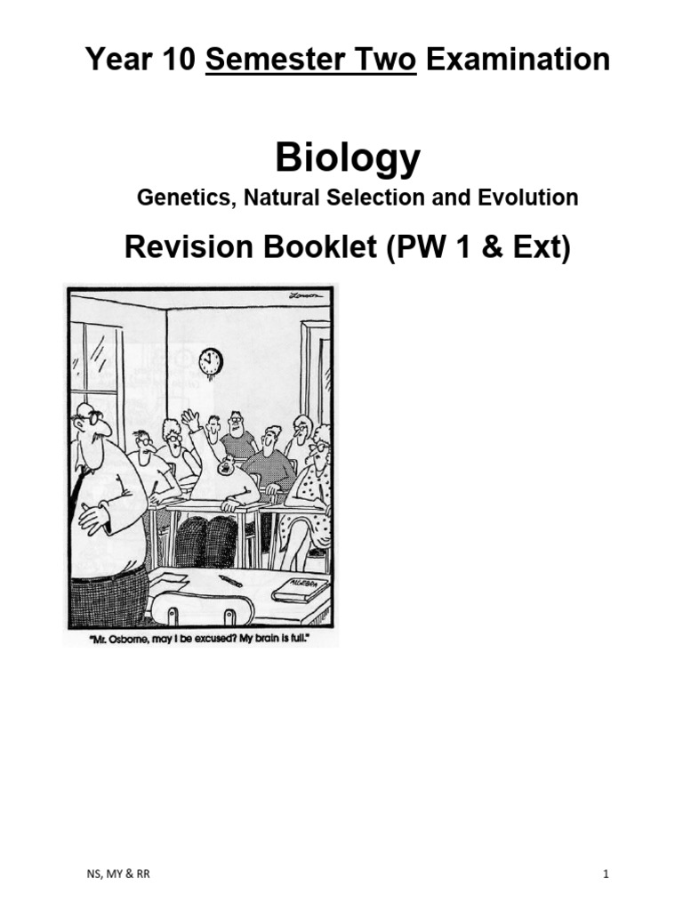 Year 10 Biology Exam Revision Guide | PDF | Dominance (Genetics) | Zygosity