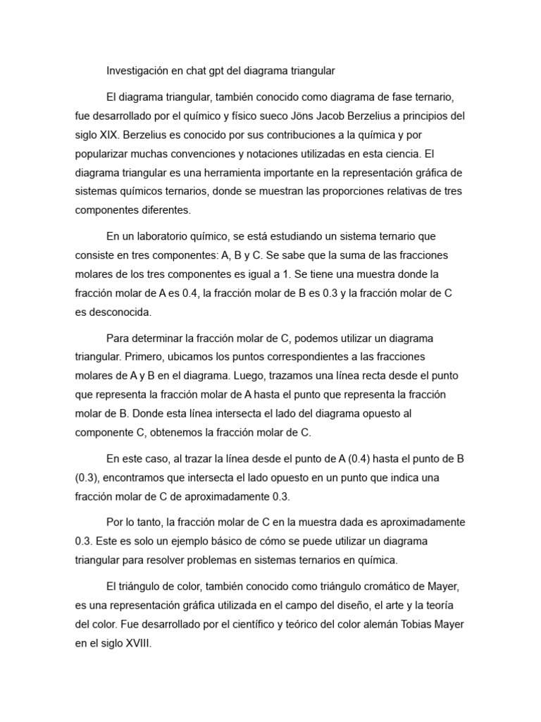 Investigación en Chat GPT Del Diagrama Triangular | PDF | Color | Visión