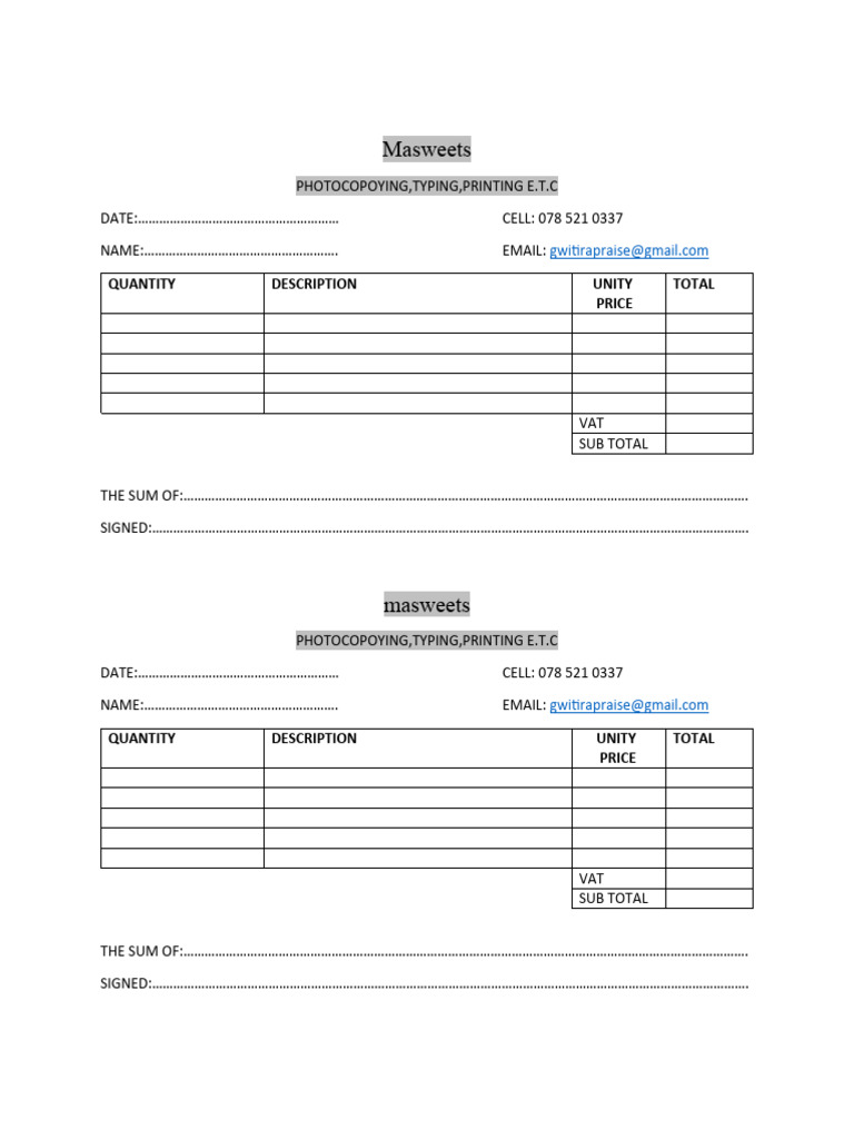 Easy Copy Services | PDF
