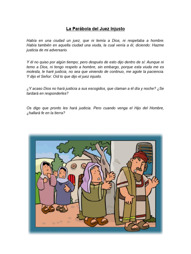 La Parábola Del Juez Injusto | PDF