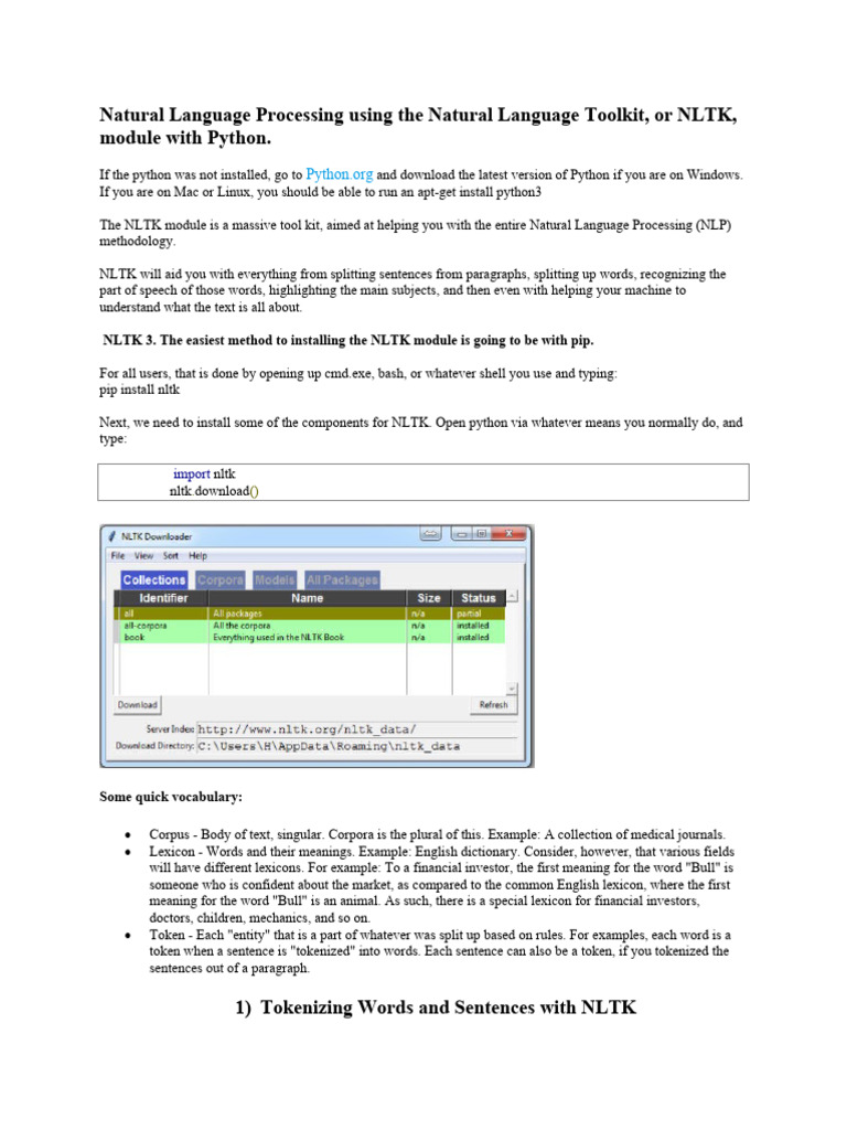 NLP Programs | PDF | Computing | Linguistics