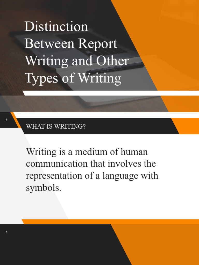 Distinction Between Report Writing and Other Types of Writing | PDF ...