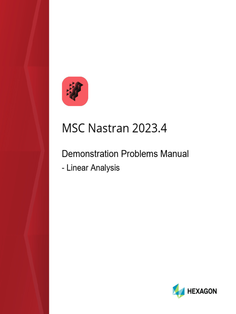 MSC Nastran 2023.4 Demonstration Problems Manual-Linear Analysis | PDF | Computing
