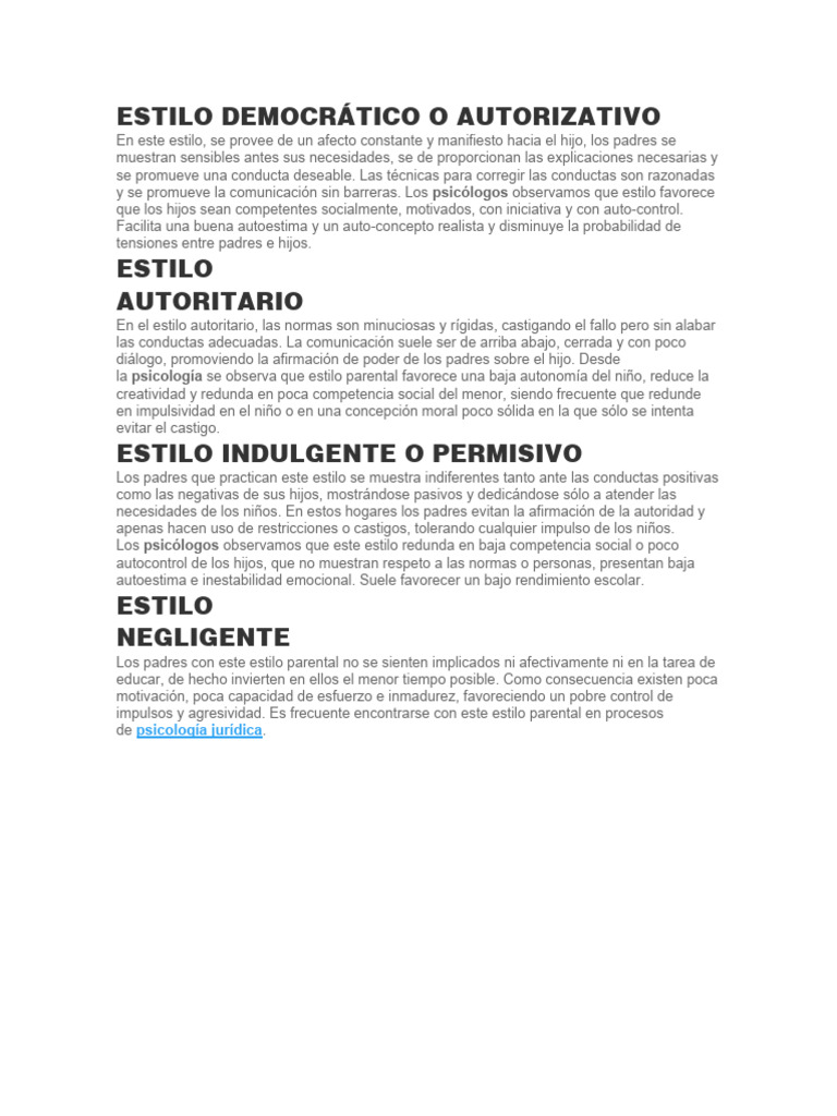 Estilo Democrático o Autorizativo | PDF | Relaciones personales ...