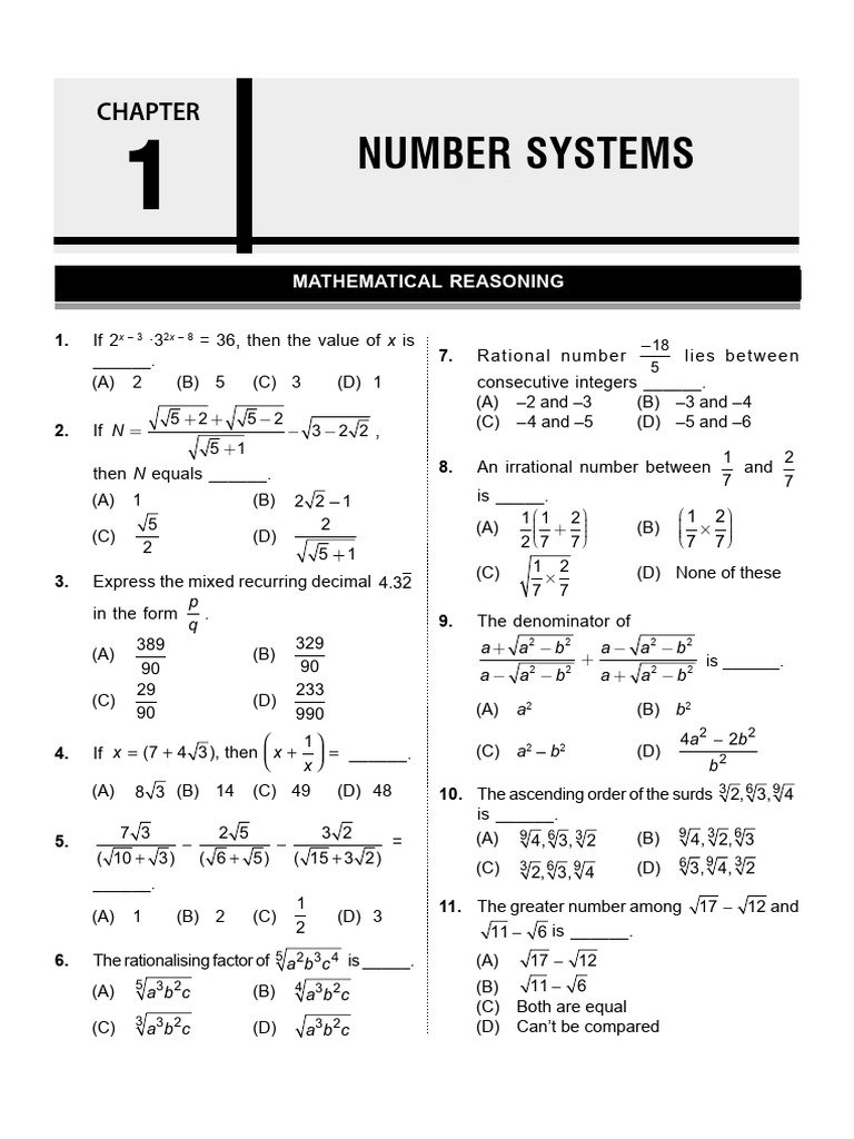 Number Systems For More Jeebytes - Xyz | PDF | Numbers | Real Number
