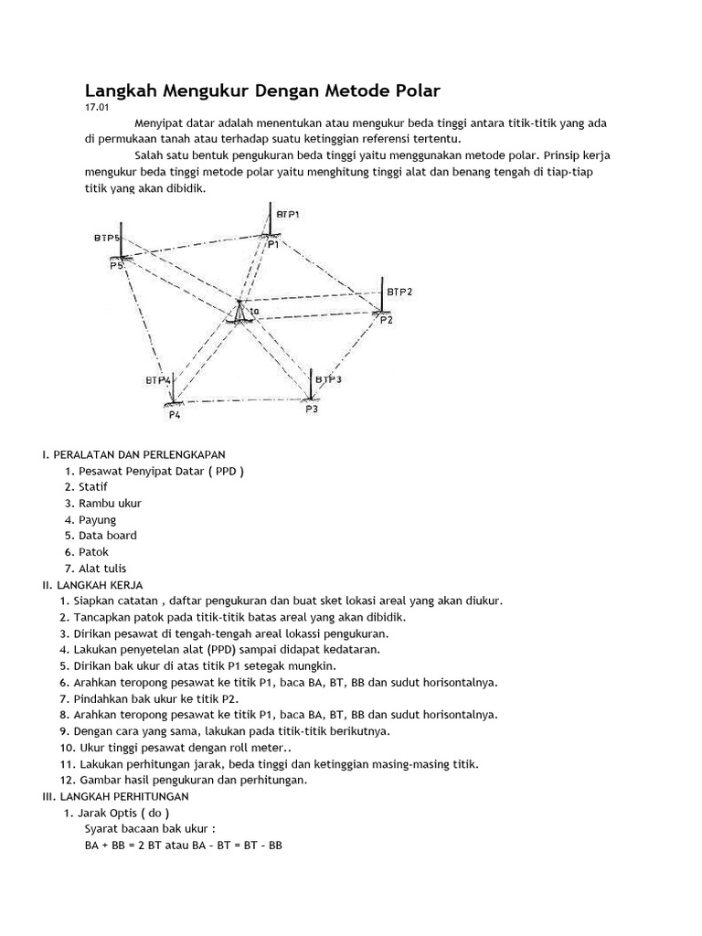 Langkah Mengukur Dengan Metode Polar | PDF