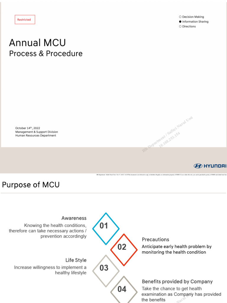 MCU Process & Procedures | PDF
