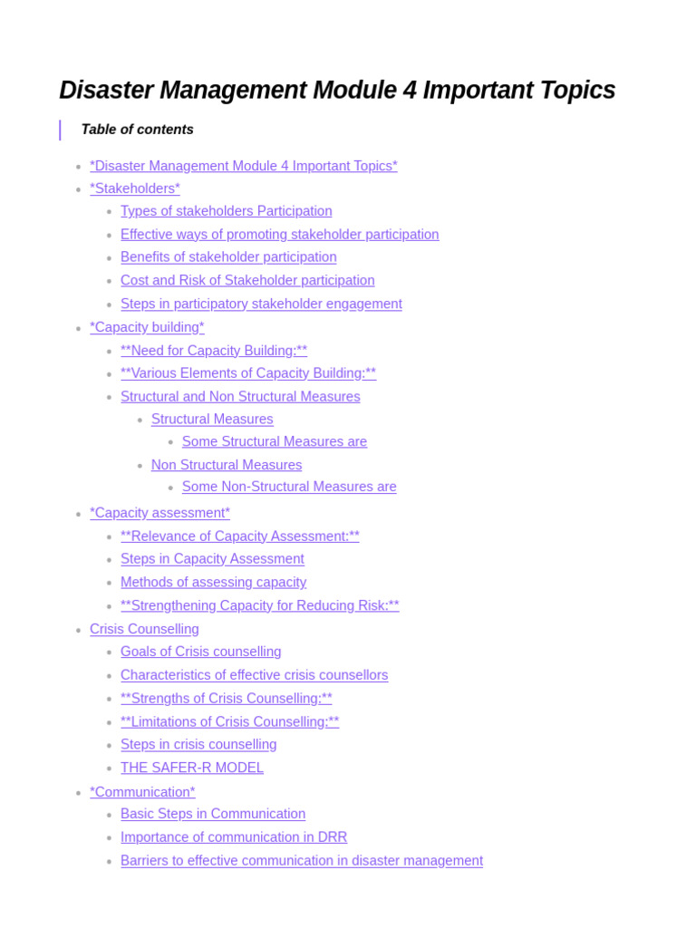 Disaster Management Module 4 Important Topics | PDF | Communication ...