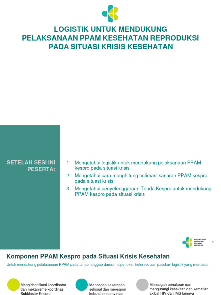 Logistik PPAM - Orientasi PPAM | PDF | Kesehatan Holistik | Sains ...