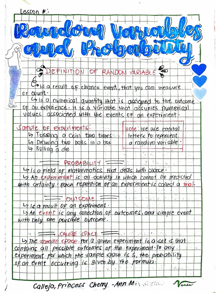 Notebook (Statistics and Probability) | PDF