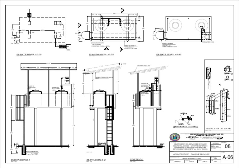 ARQ - TANQUE ELEVADO Rev02-A1 | PDF
