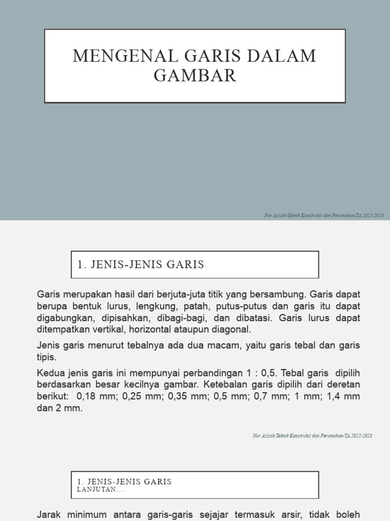 Mengenal Garis Dalam Gambar | PDF