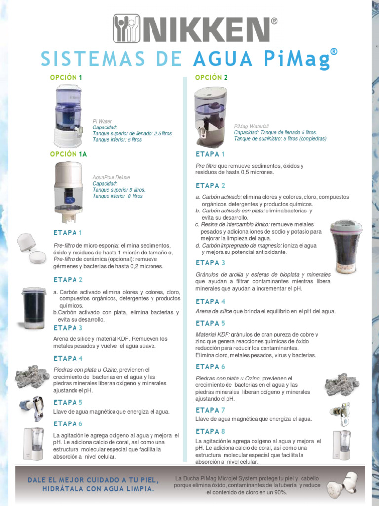 Etapas Sistemas de Agua PiMag NIKKEN | PDF | Agua | Cloro