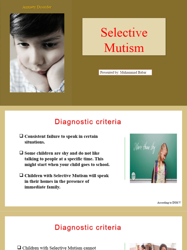 Selective Mutism | Download Free PDF | Clinical Medicine | Emotions