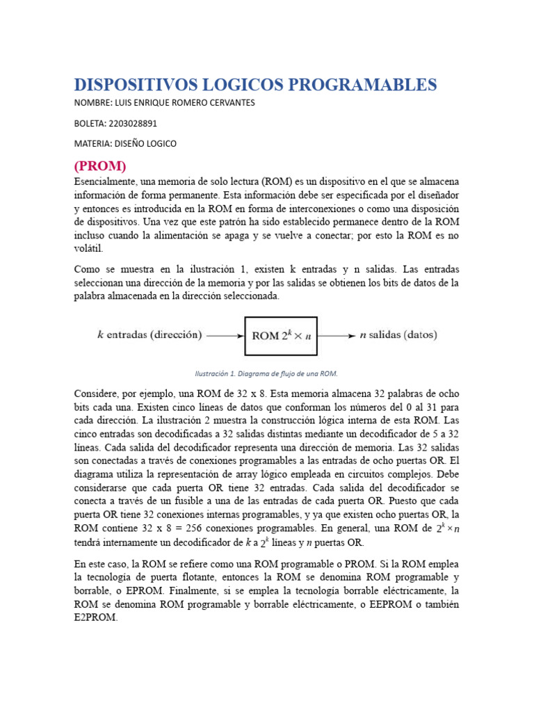 Dispositivos Logicos Programables | PDF | Memoria de sólo lectura ...