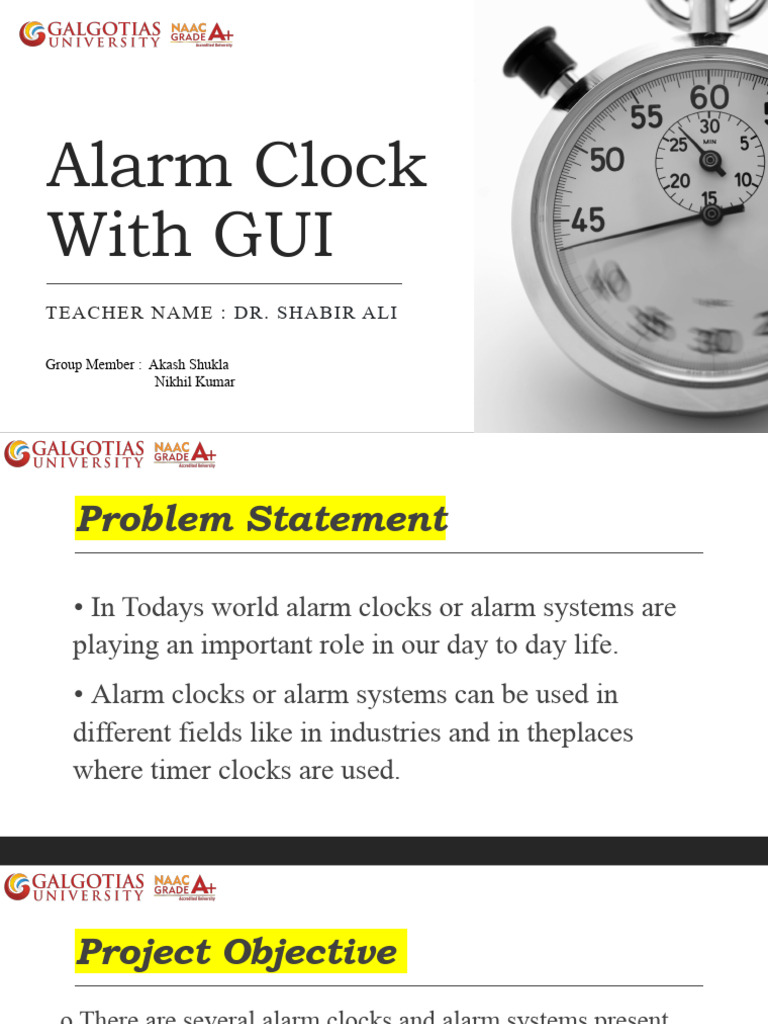 Alarm Clock With Gui Pdf