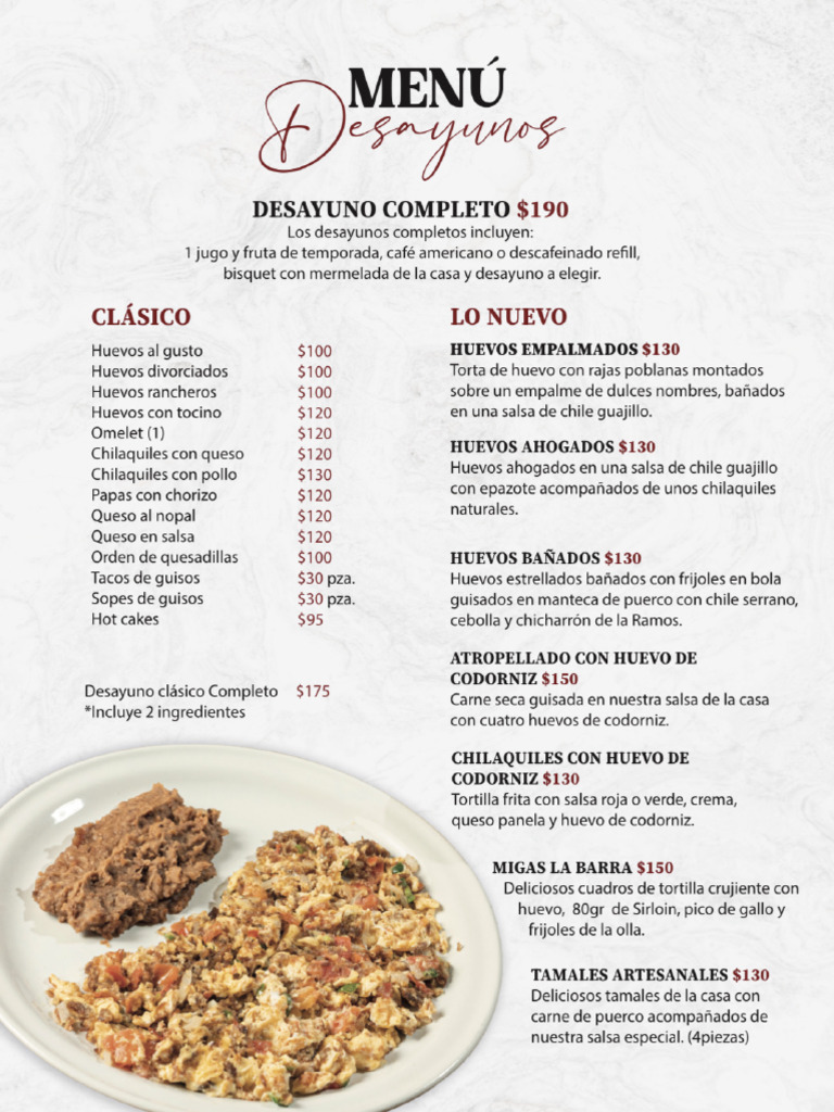 Menú Barra | PDF