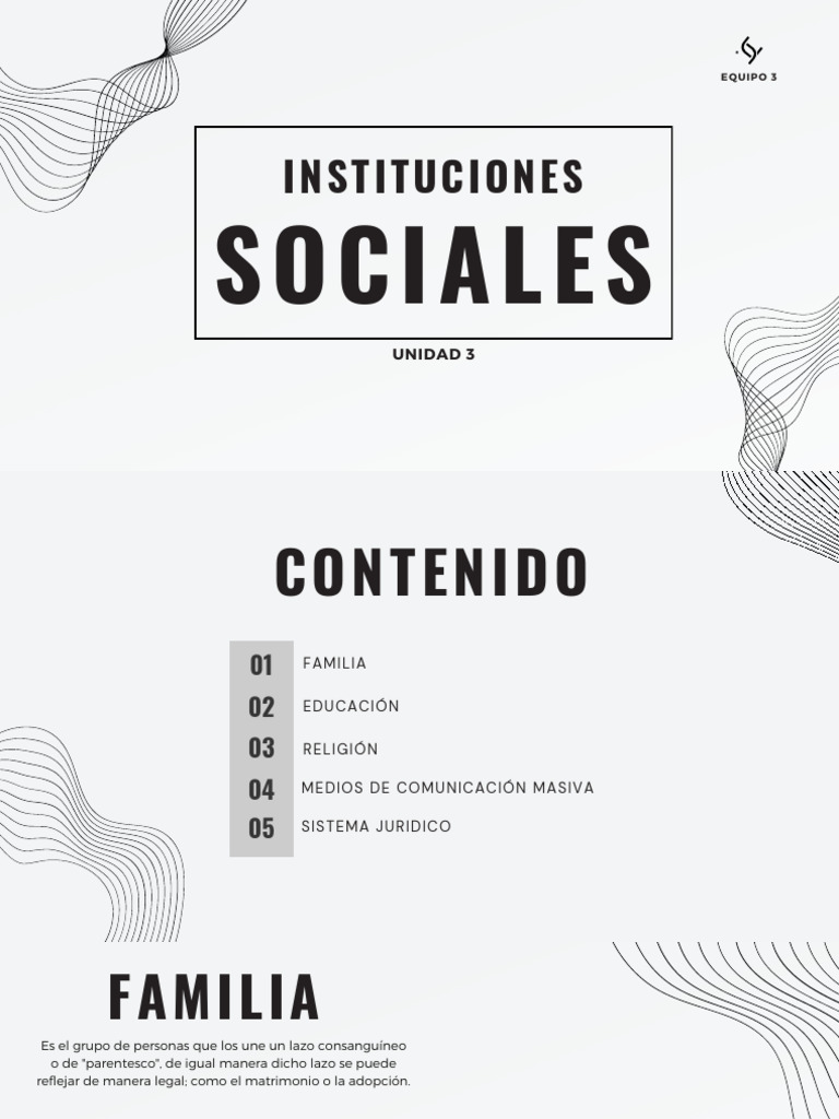 Instituciones Sociales | PDF | Familia | Medios de comunicación en masa