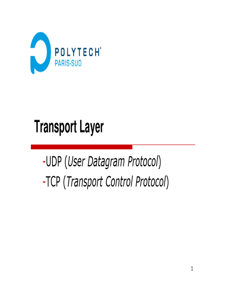 4 TransportLayer Martignon | PDF | Transmission Control Protocol | Port (Computer Networking)
