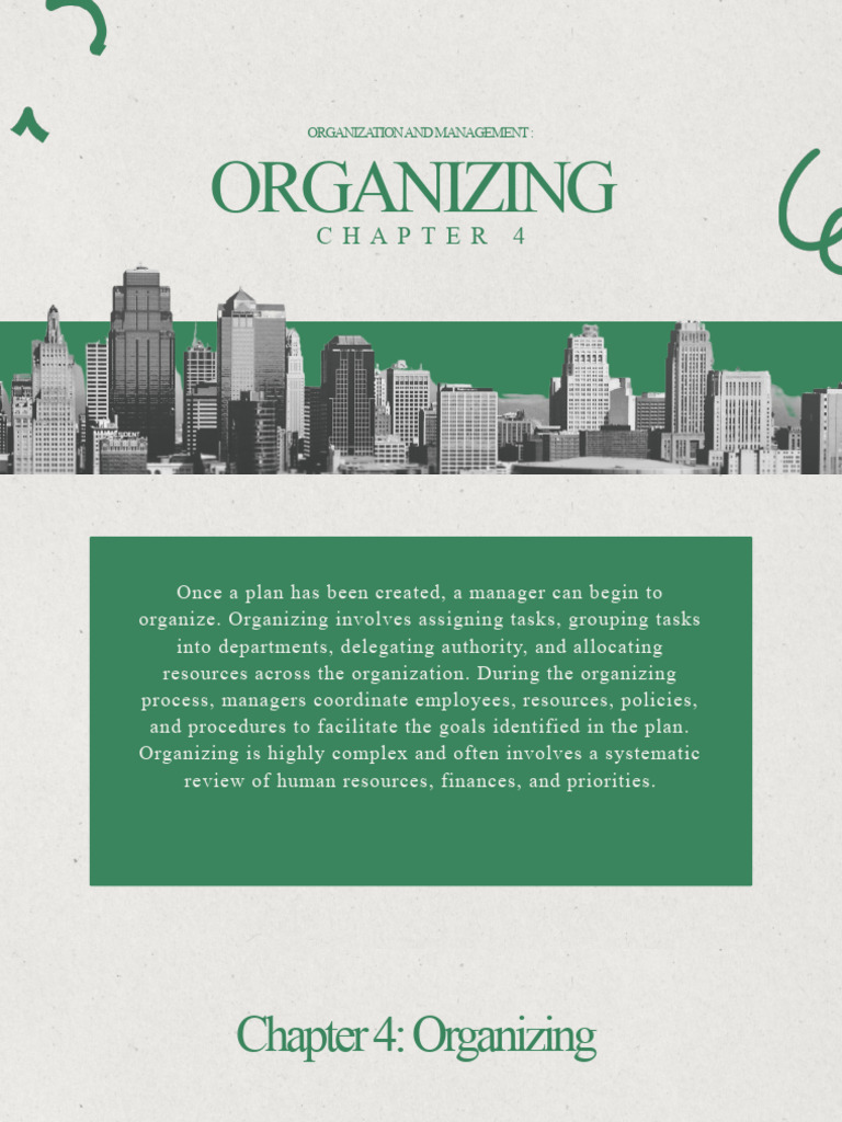 Chapter 4 Organizing | PDF | Business