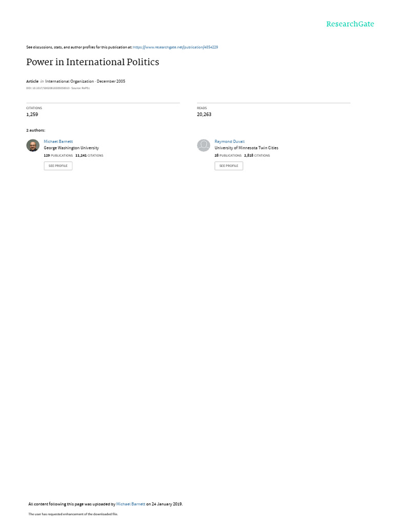 Power in International Politics | PDF | Power (Social And Political ...