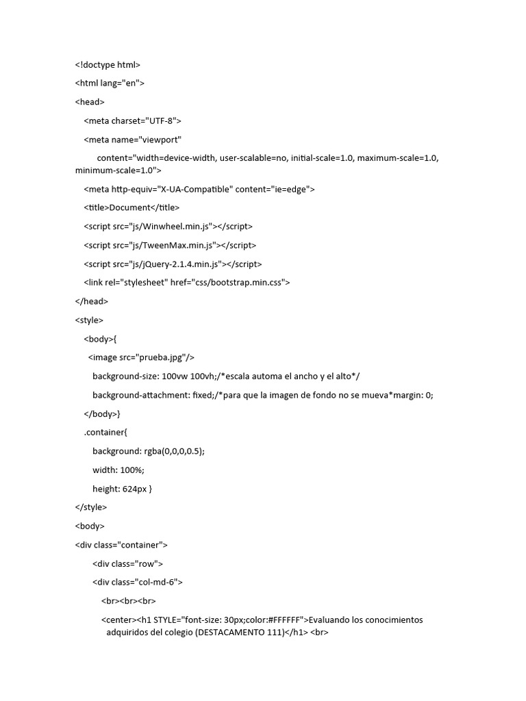 Prueba HTML | PDF | Informática | Ciencias de la Computación