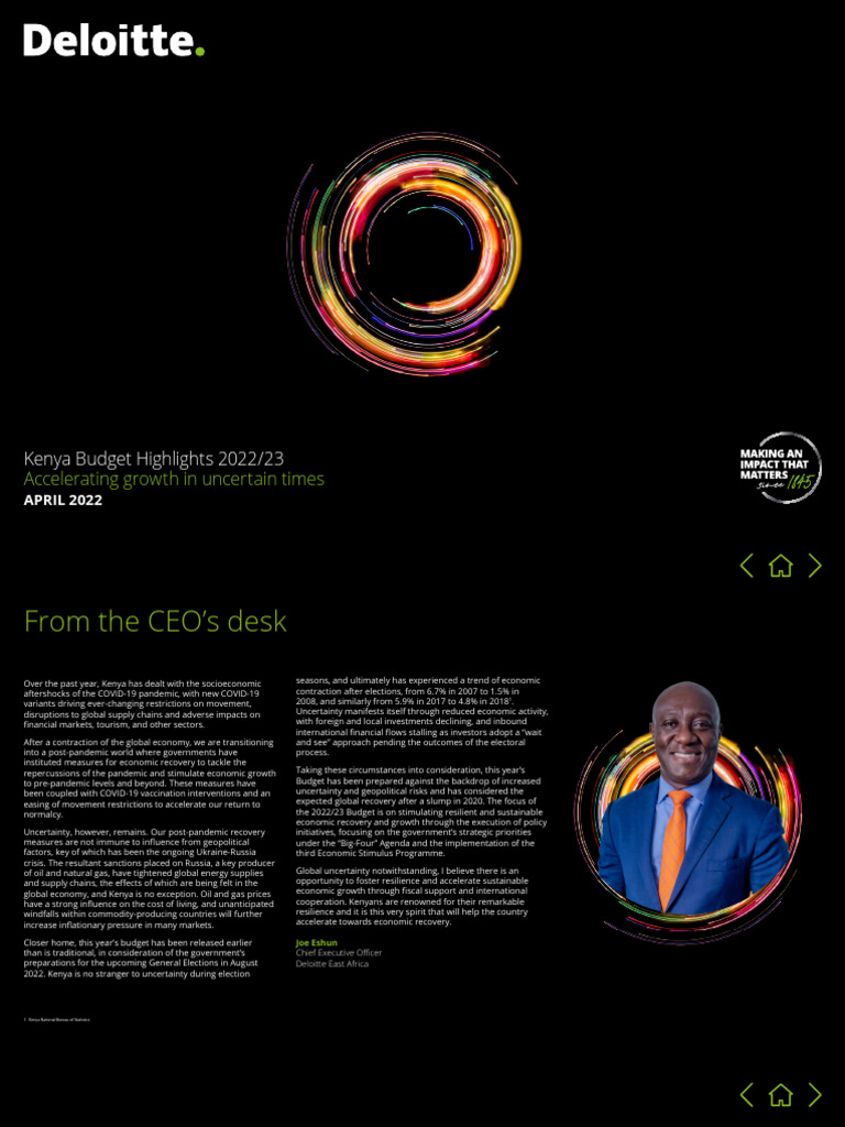 Kenya Budget Highlights 2022/23 | PDF | Cost Of Living | Government Debt