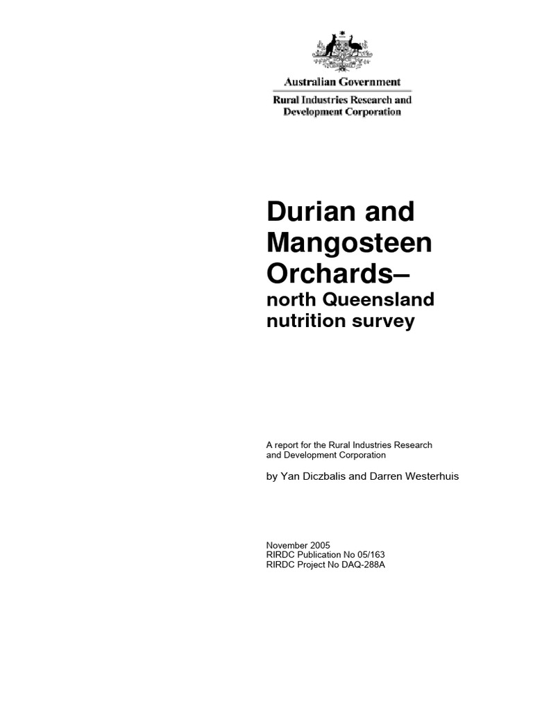 Durian | PDF | Plant Nutrition | Fertilizer