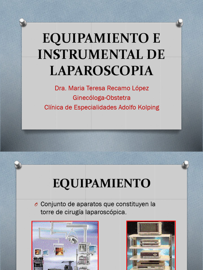 Equipamiento e Instrumental en Laparoscopía | PDF | Dispositivo de ...