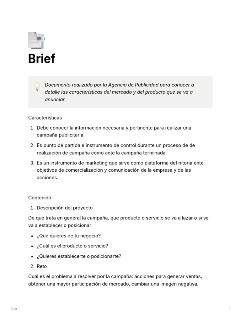 Brief | PDF | Publicidad | Marca