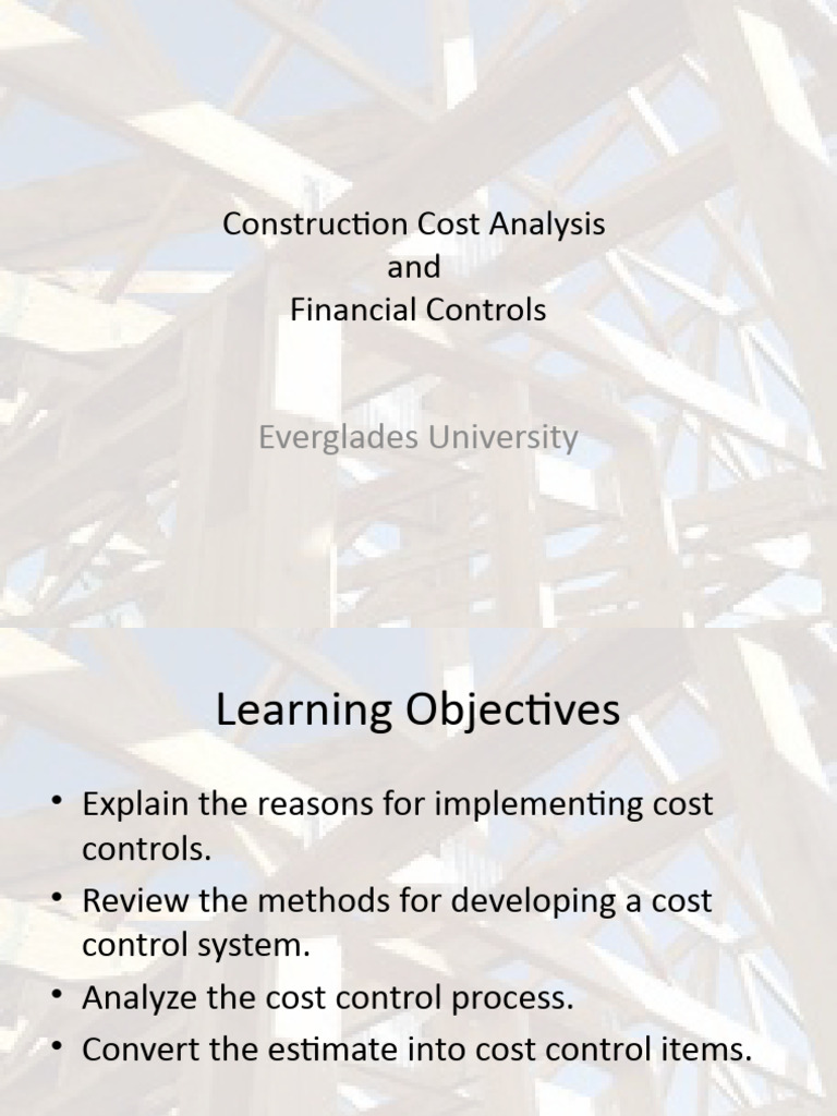 Construction Cost Control Strategies | PDF | Cost Accounting | Cost