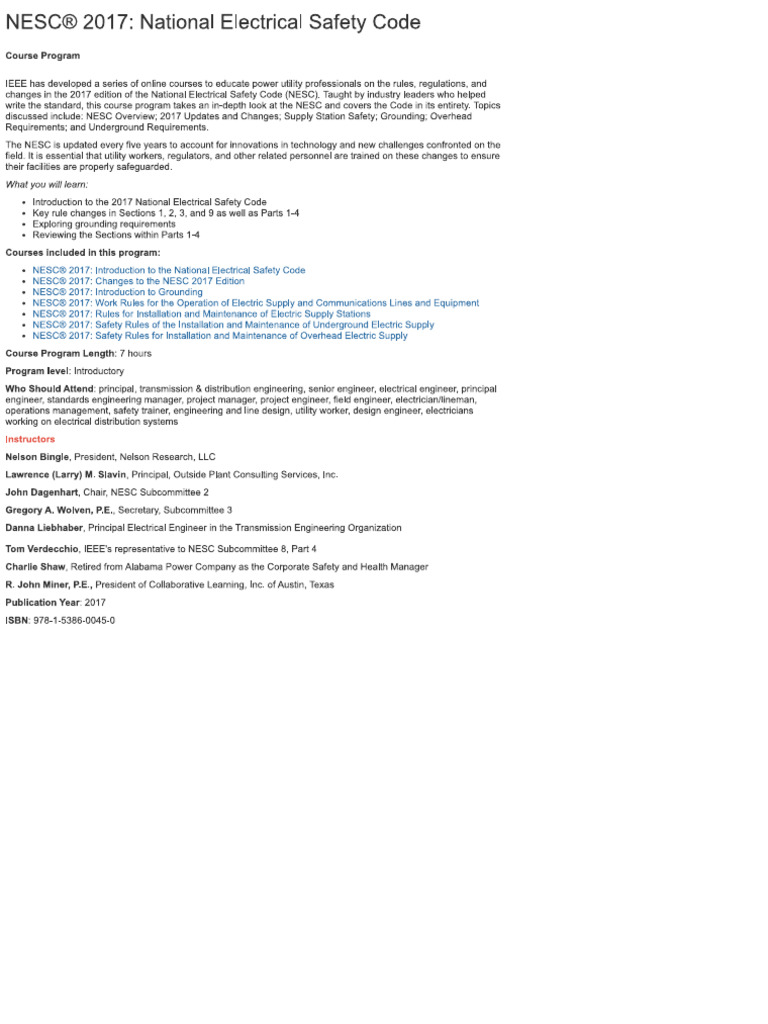 NESC 2017 Details | PDF