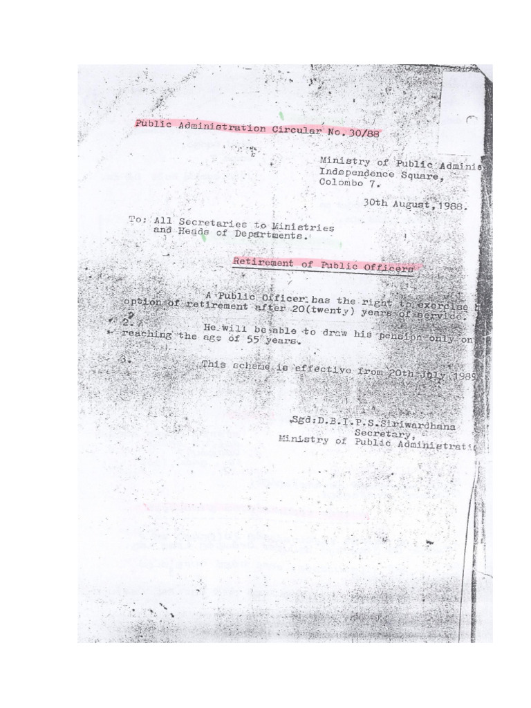 PA Circular 30-88 | PDF