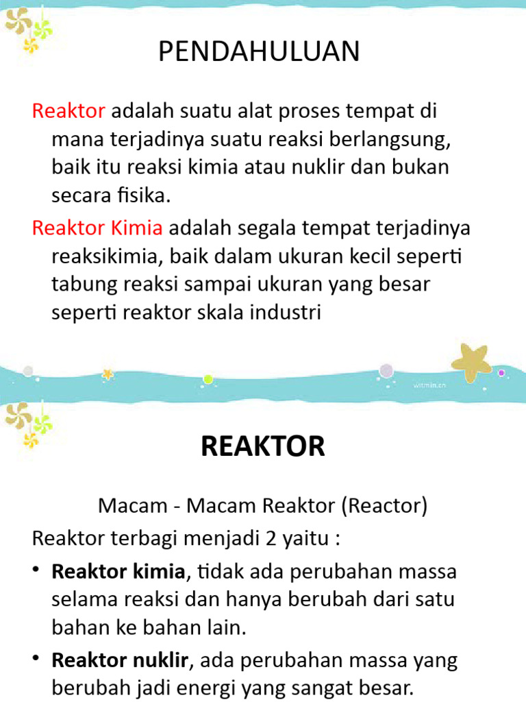Jenis dan Klasifikasi Reaktor Kimia | PDF