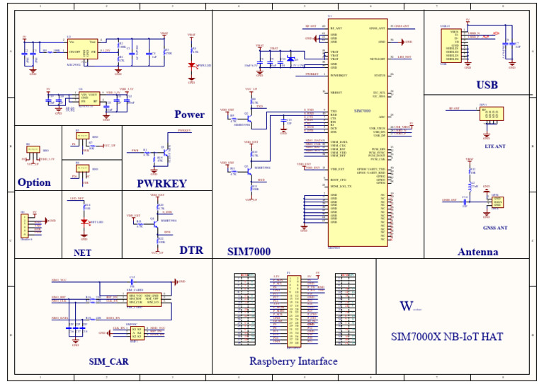 SIM7000X NB IoT HAT V2 Schematic | PDF