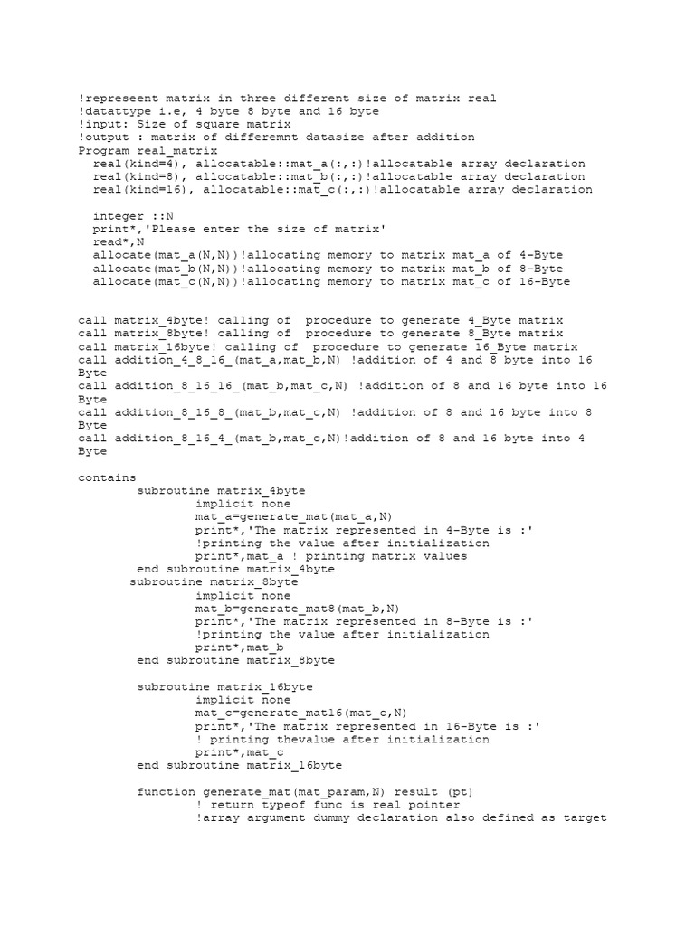 Matrixrealprgram Pdf Pointer Computer Programming Parameter Computer Programming