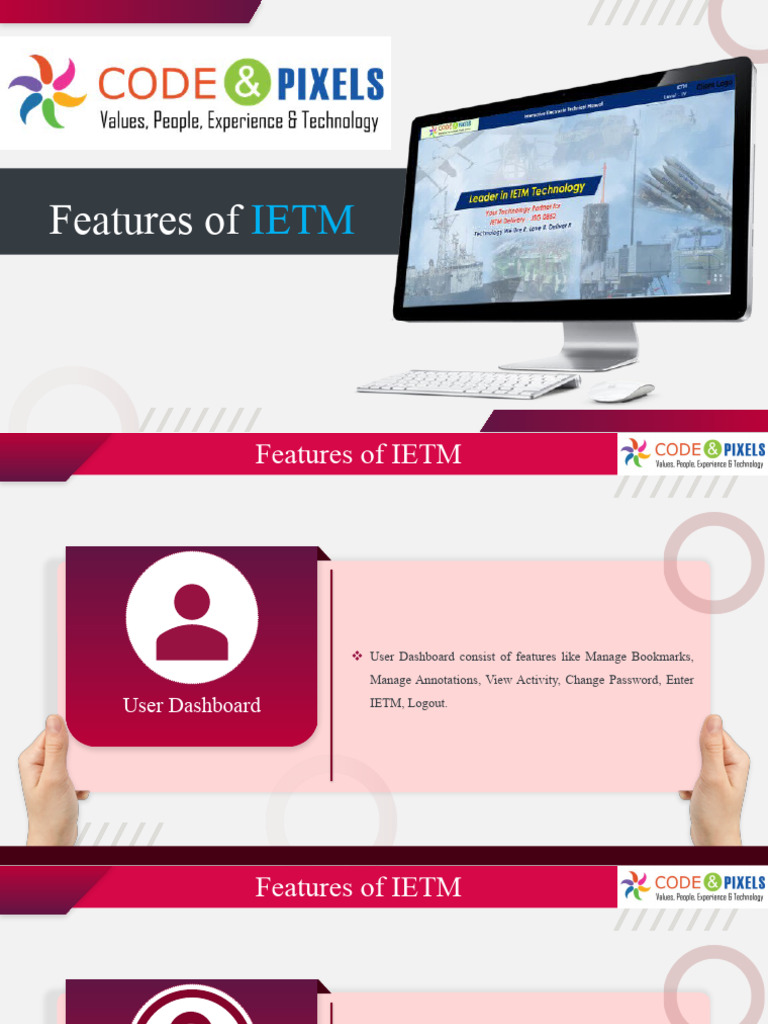 Features of IETM Software - Code and Pixels | PDF | Hyperlink | Login