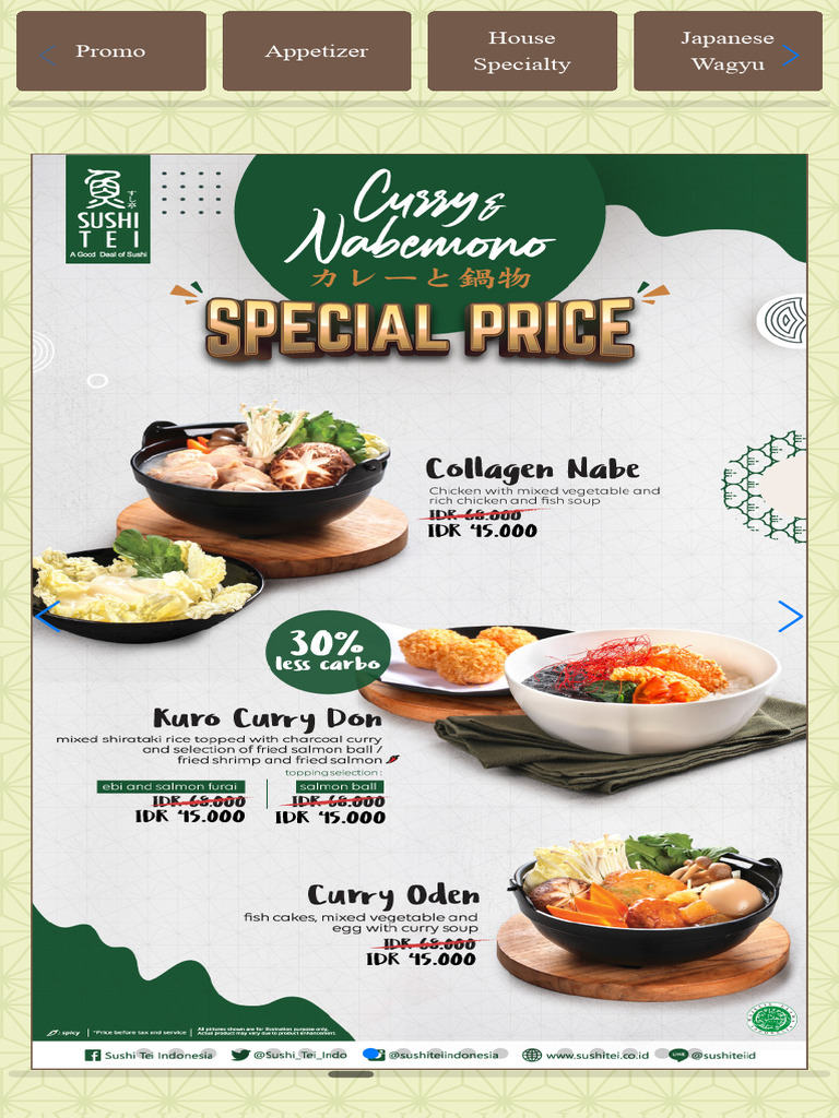 Sushi Tei - Digital Menu | PDF