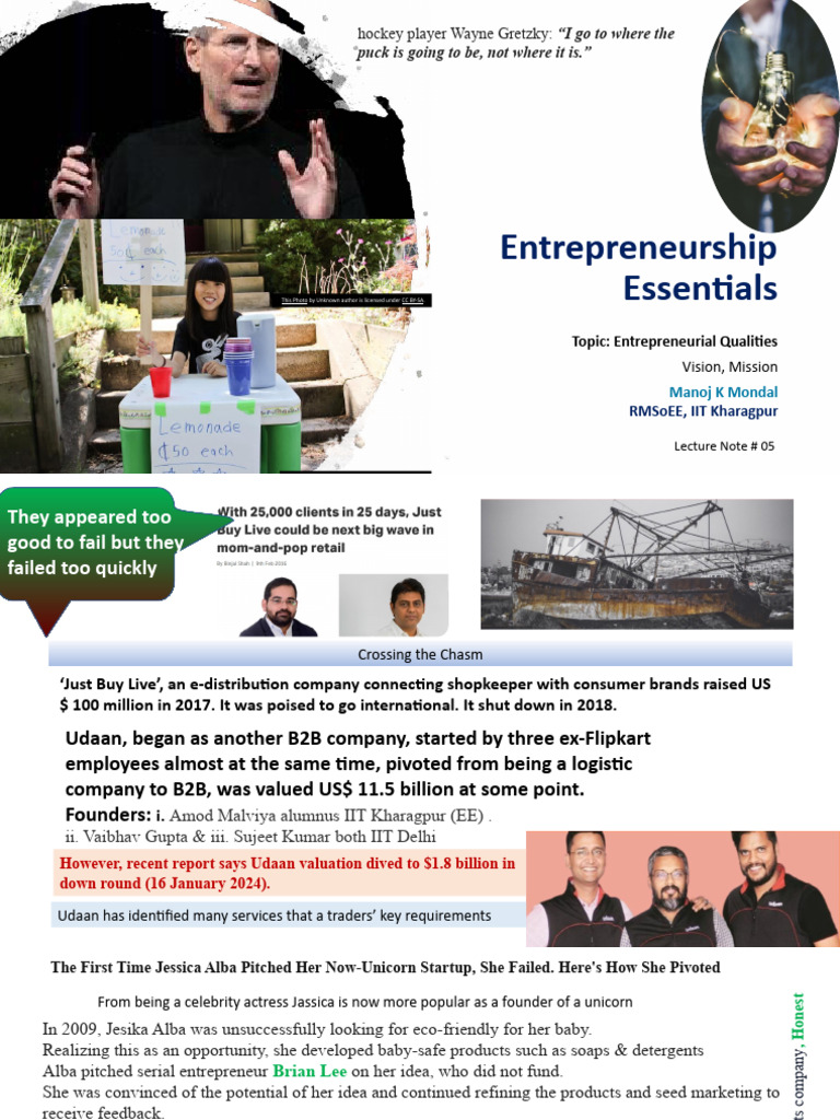 Lecture Note 5 - Entrepreneurial Qualities, Vision, Mission, Values ...