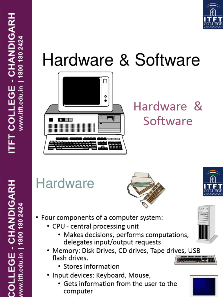 Concept of Hardware and Software | PDF