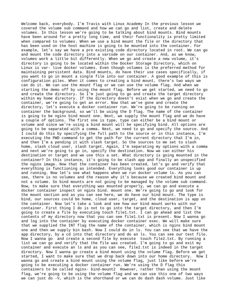 Using Bind Mounts 1553892366.captions | PDF | Computer File | Operating System Technology