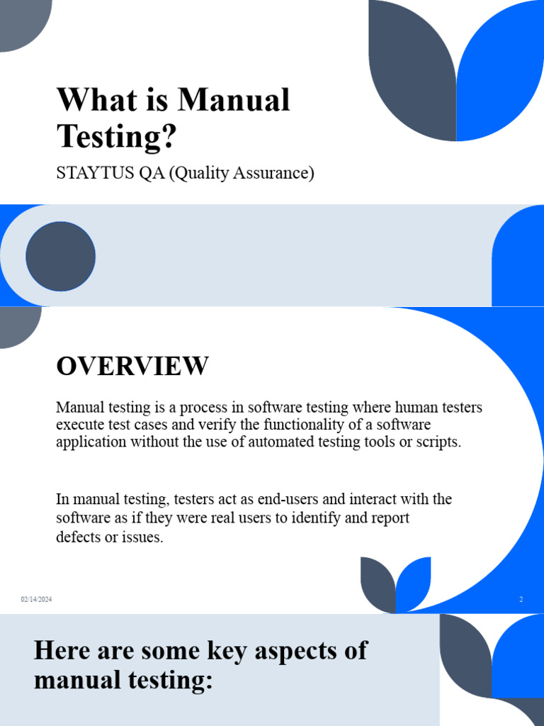 Manual Testing Process Overview | PDF