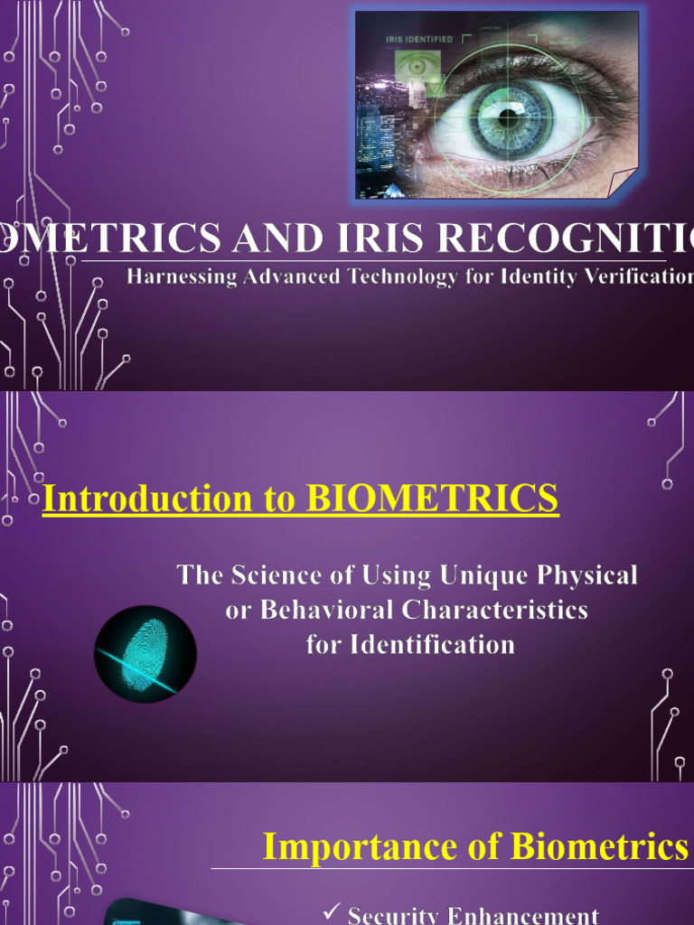 Biometrics and Iris | PDF