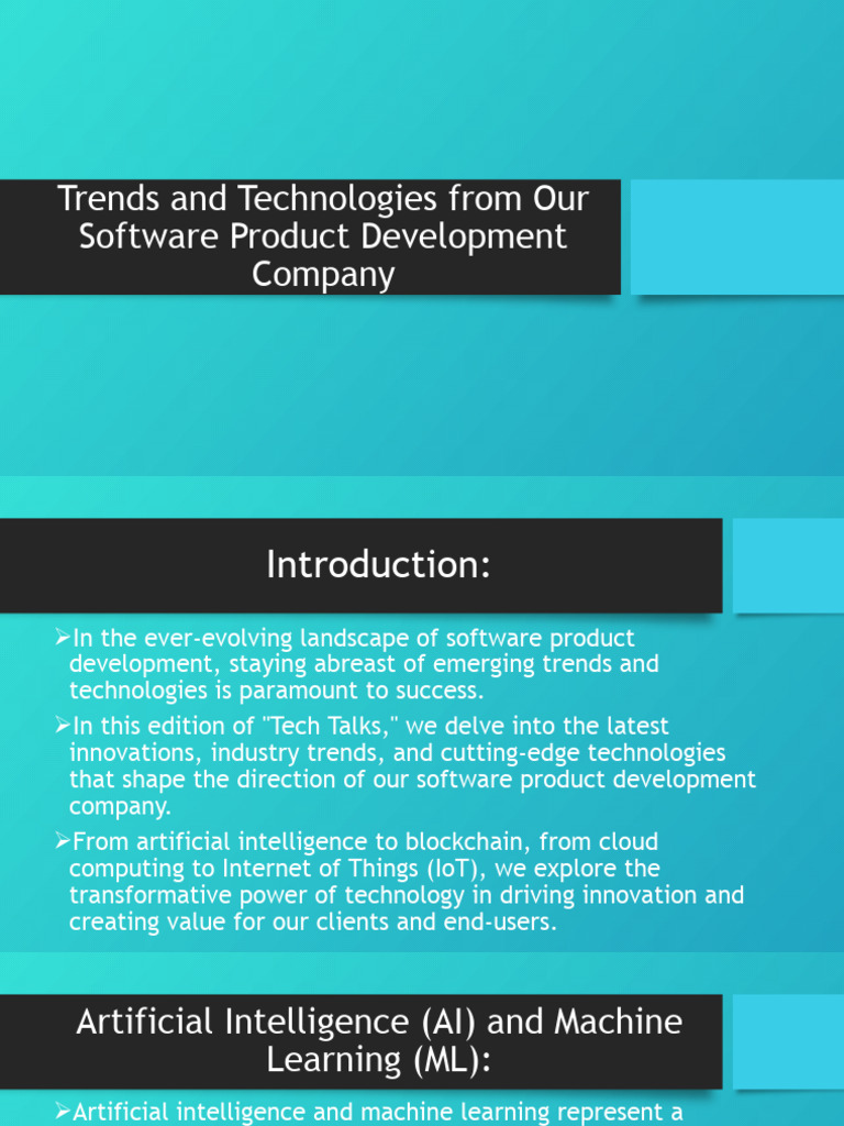 Trends and Technologies from Our Software Product Development Company | PDF | Cloud Computing ...