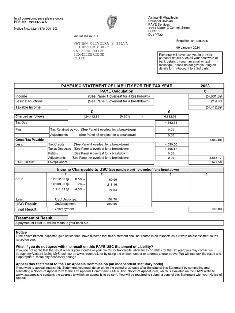 P21 Balancing Statement 2023 1224447900015 | PDF | Taxes | Business