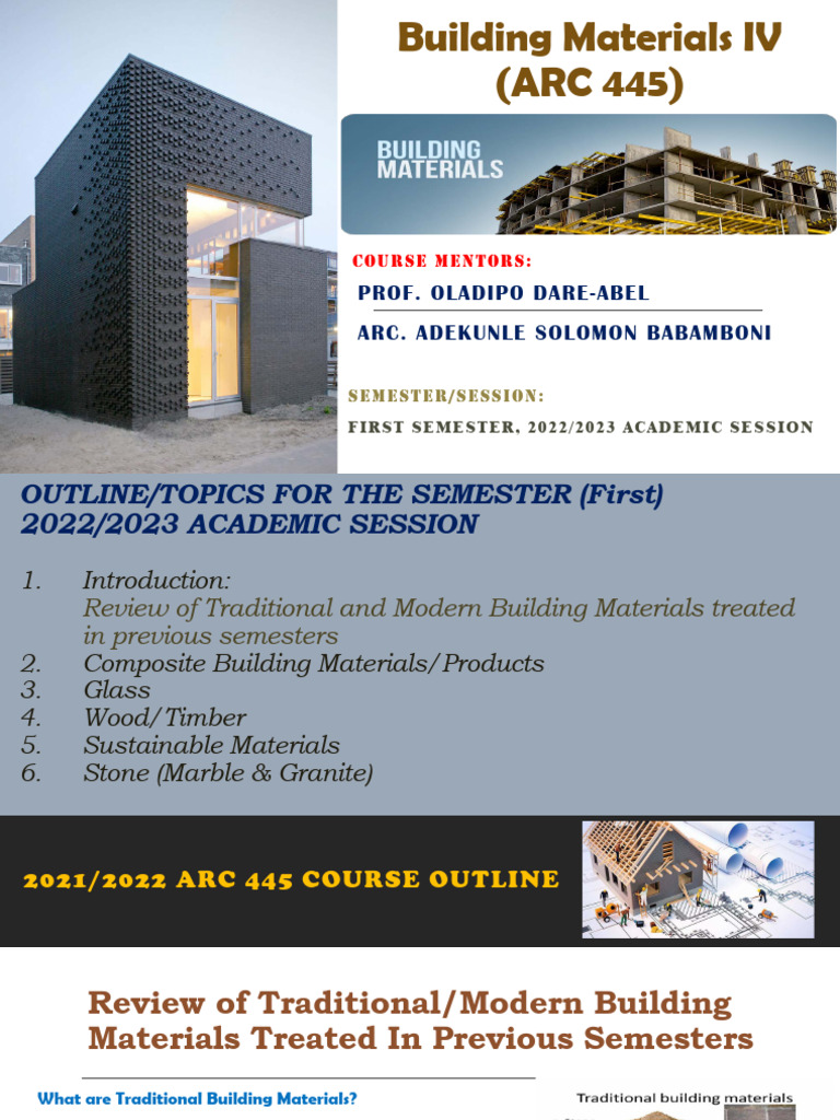 Building Materials IV | PDF | Concrete | Composite Material
