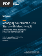 SANS Security Awareness Maturity Model | PDF | Computer Security | Security